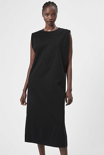 Black Muscle Tank Dress - Women's Midi Dresses | Witchery