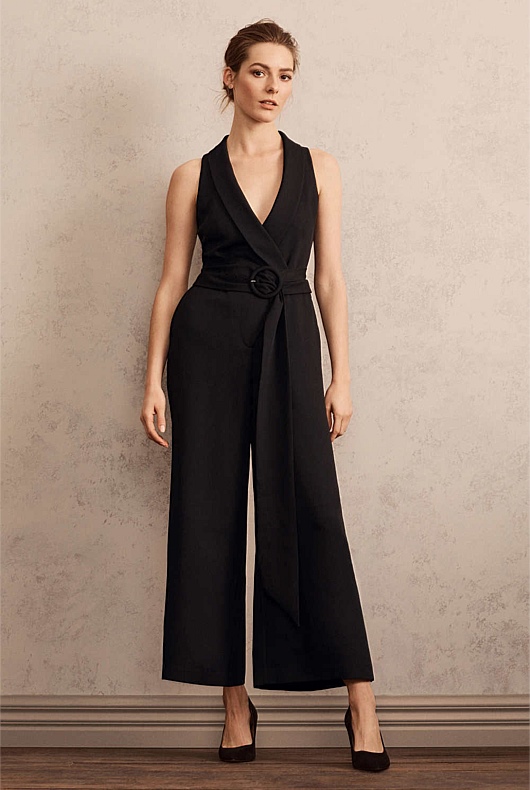 Black Helen Jumpsuit - Women's eStar Preview Cat Test | Witchery