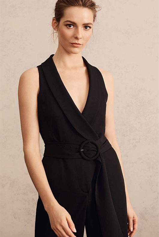 Black Helen Jumpsuit - Women's eStar Preview Cat Test | Witchery