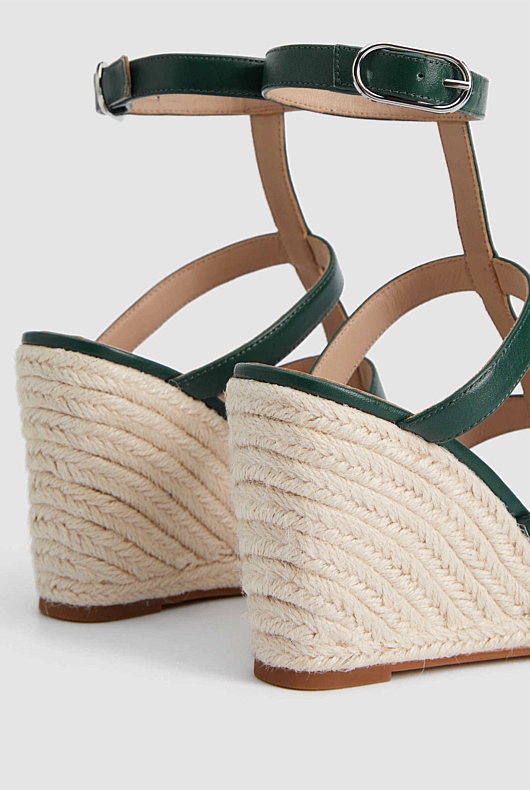 Teal Green Miami Leather Wedge - Women's Sandals | Witchery