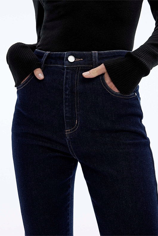 Dark Indigo Stretch Slim Leg Jean - Women's Skinny Jeans | Witchery