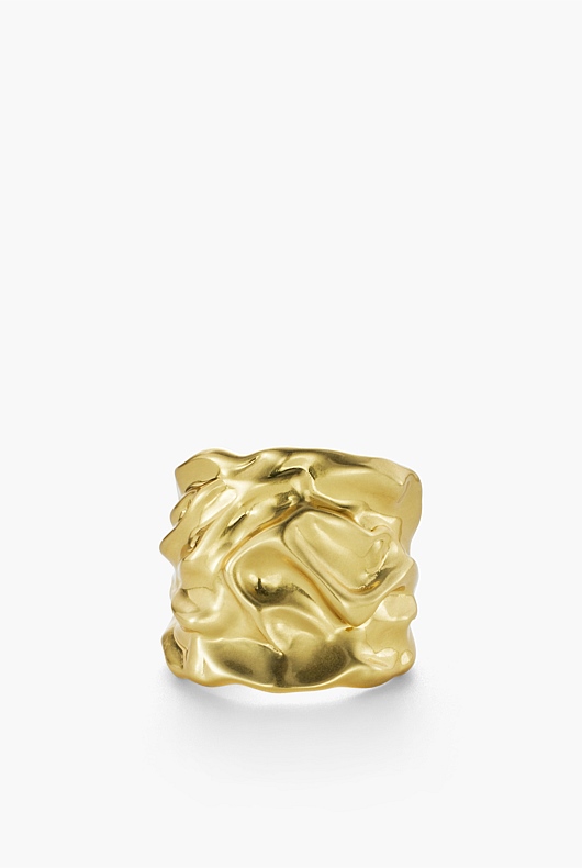 Satin Gold Molten Ring - Women's Rings | Witchery