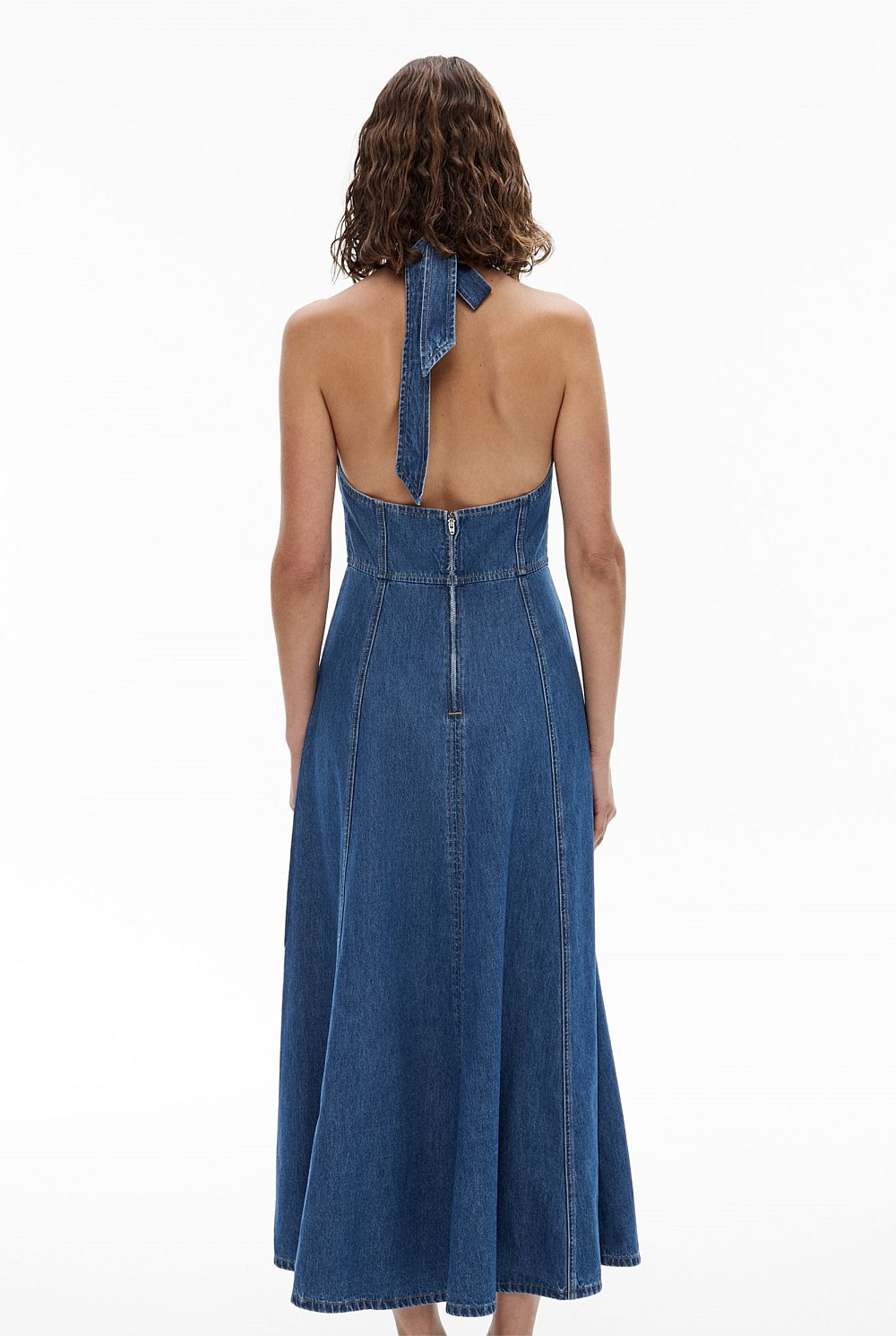 Indigo Denim Halter Dress - Women's Denim Dresses | Witchery