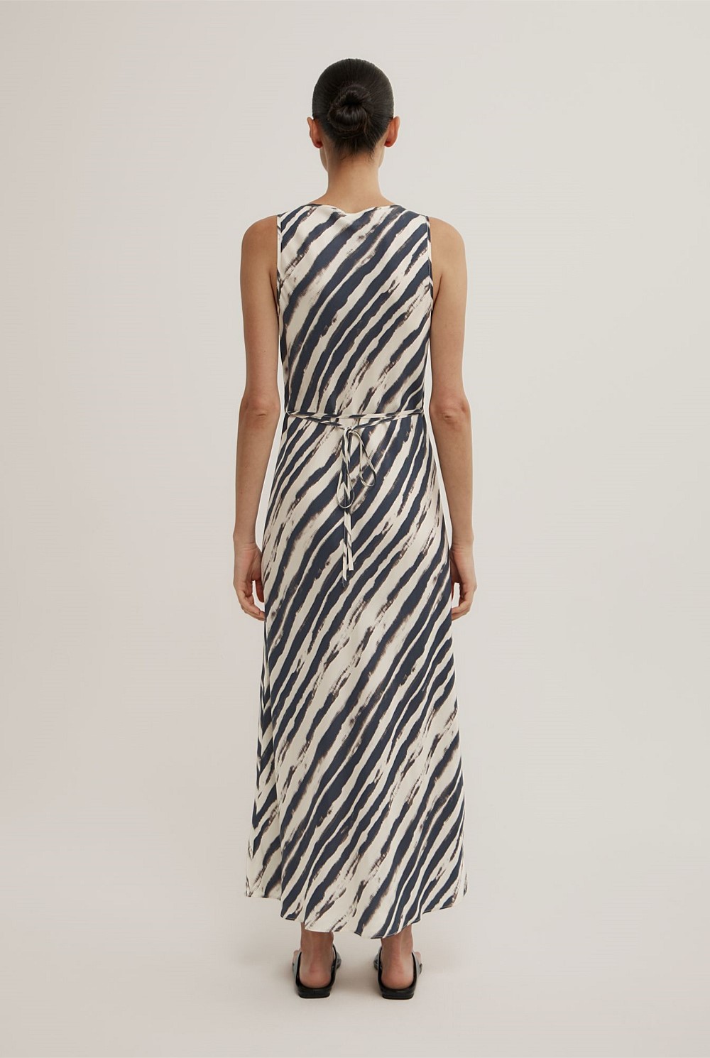 Ripple Stripe Scoop Cupro Dress - Women's Evening & Cocktail Dresses ...
